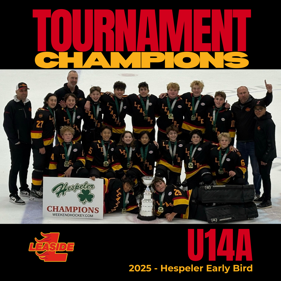 U14A Red wins the 2025 Hespeler Early Bird - Leaside Hockey
